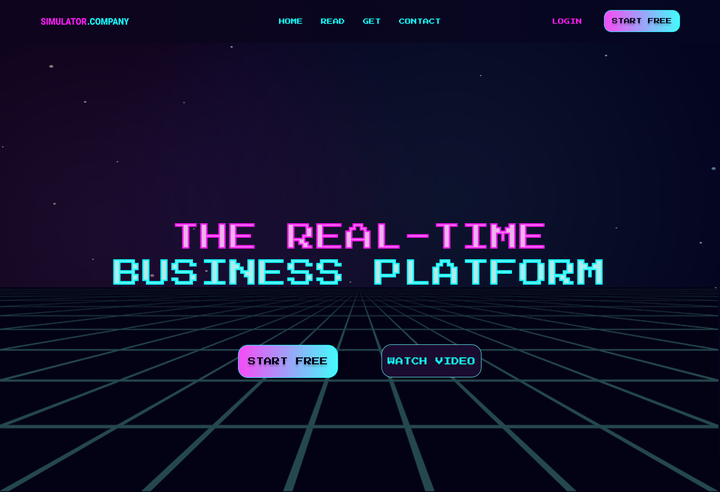 Simulator.Company landing page