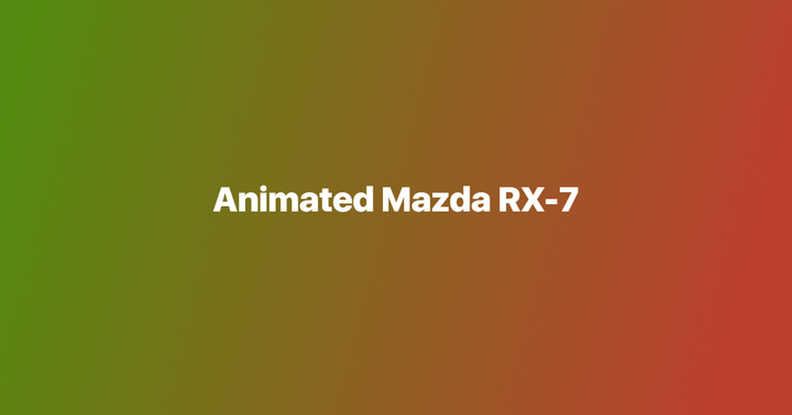 Animated Mazda RX-7