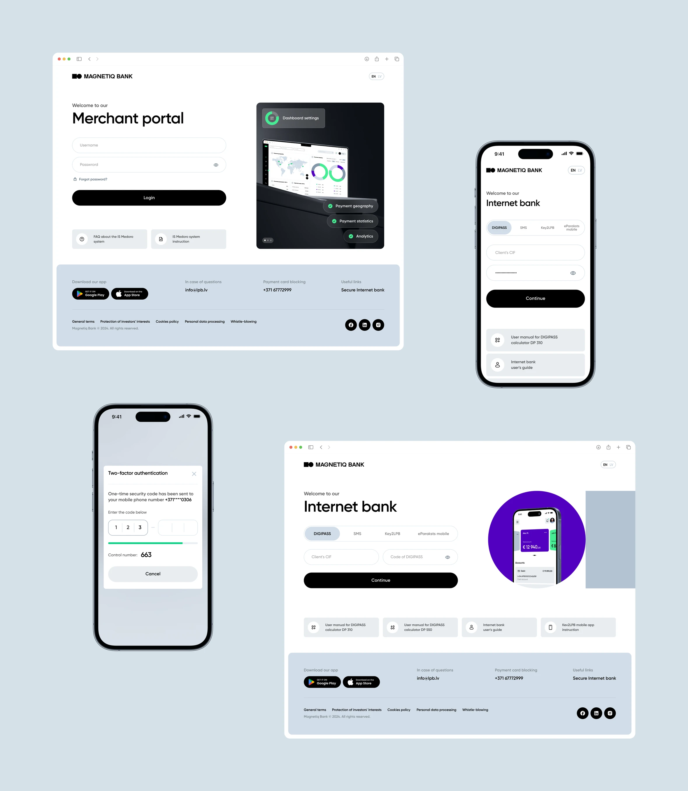 Розробка сайту, дизайн лого та бренд-айдентики для B2B банку Magnetiq ...